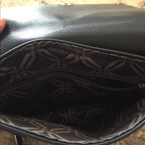 Perlina | Bags | Perlina Crossbody Black Leather Purse | Poshmark